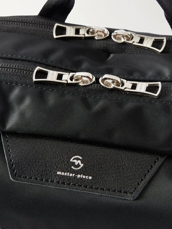 MASTER-PIECE CO Proress Leather-trimmed Twill Messenger Bag