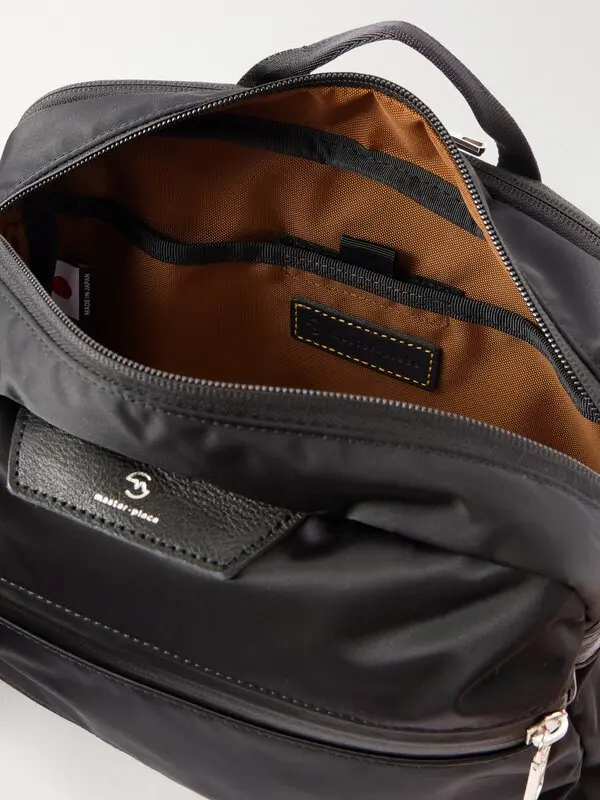 MASTER-PIECE CO Proress Leather-trimmed Twill Messenger Bag