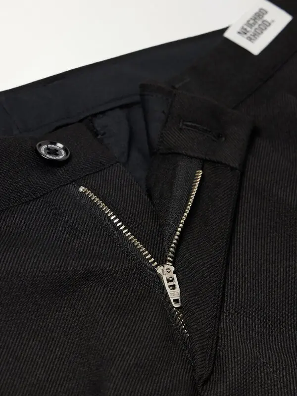 NEIGHBORHOOD Tapered Pleated Twill Trousers