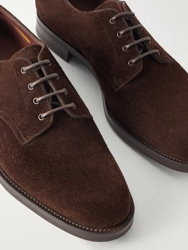 EDWARD GREEN Leith Suede Derby Shoes