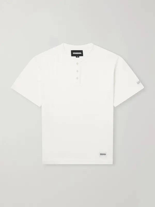 NEIGHBORHOOD Cotton-jersey Henley T-shirt