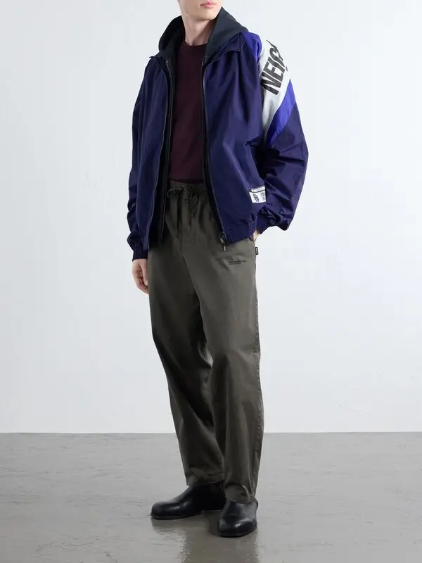 NEIGHBORHOOD Straight-leg Logo-detailed Cotton-twill Drawstring Sweatpants