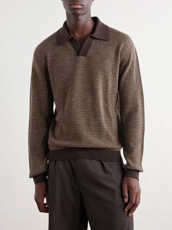 Frescobol Carioca Orlando Merino Wool Polo Shirt