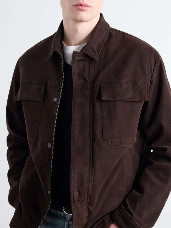 Altea Godfrey Padded Garment-dyed Stretch-cotton Twill Overshirt
