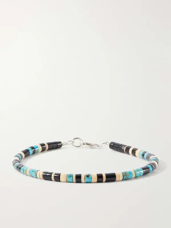 PEYOTE BIRD Yellowstone Sterling Silver Multi-stone Bracelet - Blue
