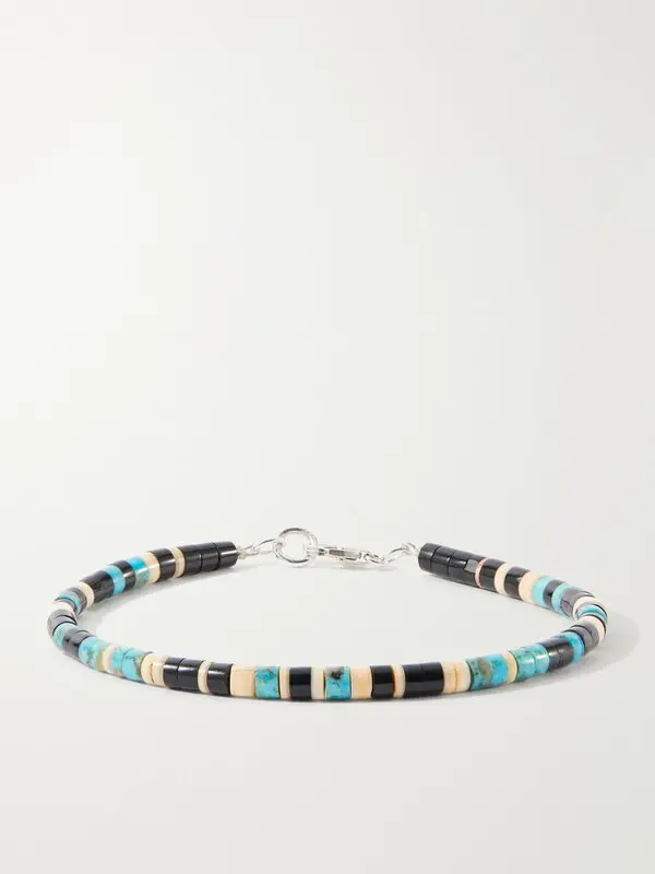 PEYOTE BIRD Yellowstone Sterling Silver Multi-stone Bracelet - Blue