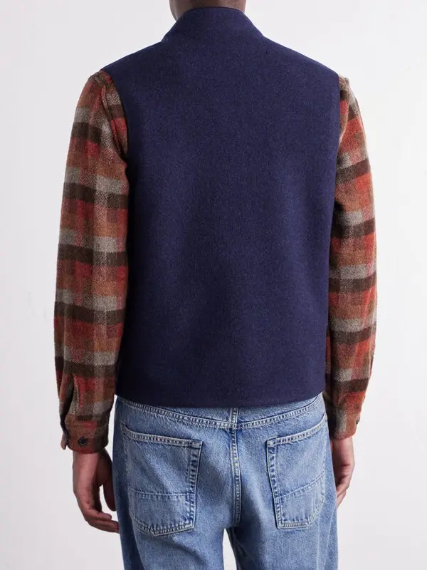 Moncler Logo-appliquéd Wool-fleece Gilet