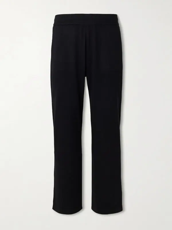 Mr P. Straight-leg Cashmere Sweatpants - Black