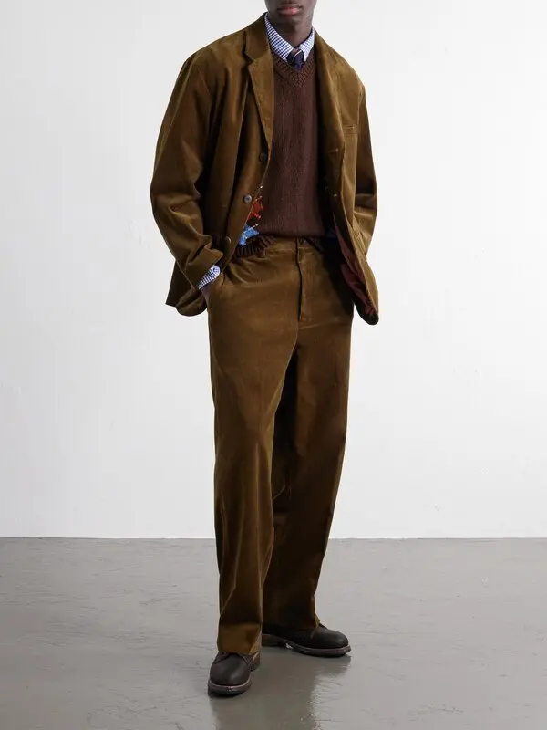 Visvim Broader Straight-leg Cotton-corduroy Trousers