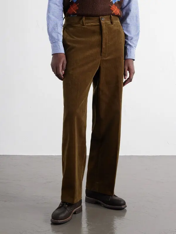 Visvim Broader Straight-leg Cotton-corduroy Trousers