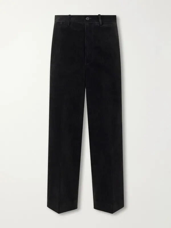Visvim Broader Straight-leg Cotton-corduroy Trousers - Black