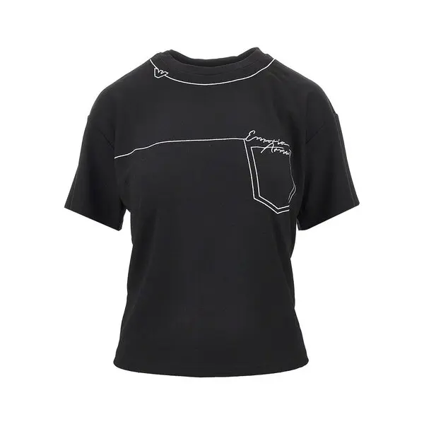 Emporio Armani Embroidered Interlock Jerey T-hirt
