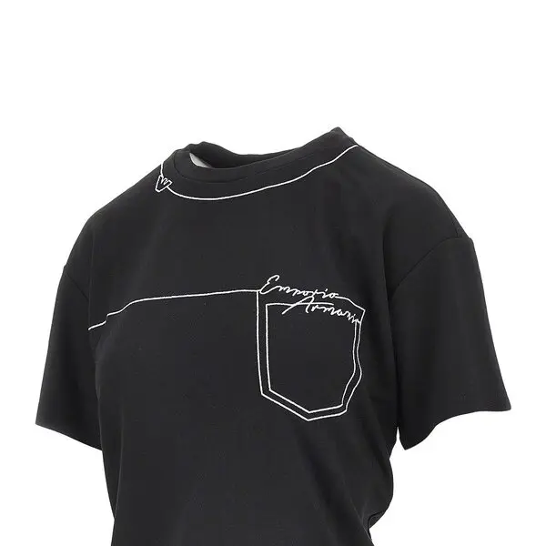 Emporio Armani Embroidered Interlock Jerey T-hirt