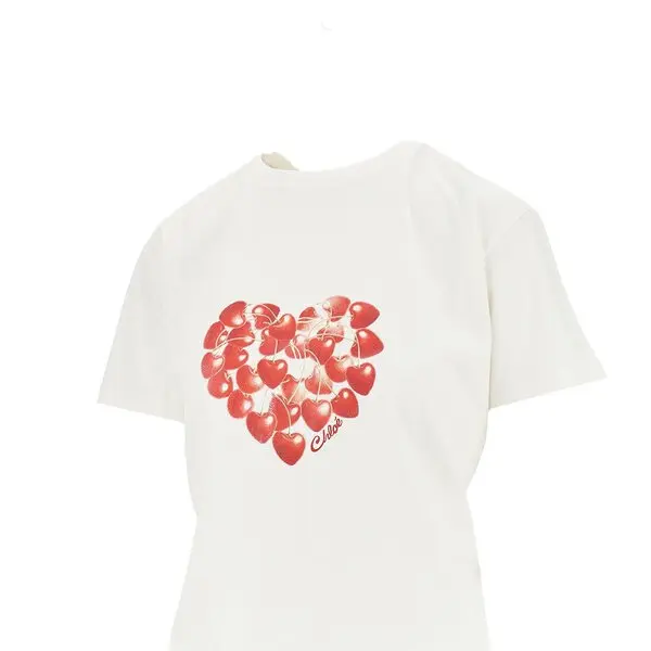Chloé Cherry Heart Print T-shirt