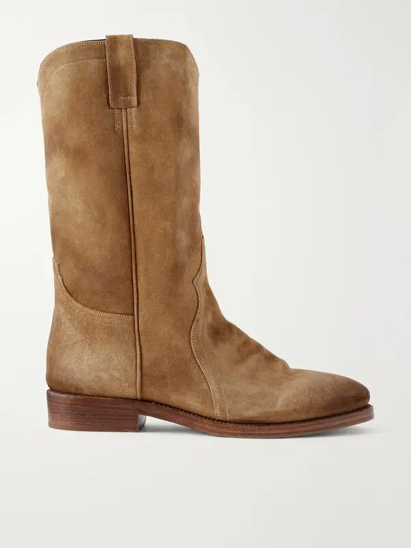 JIL SANDER Bruce Suede Biker Boots - Brown