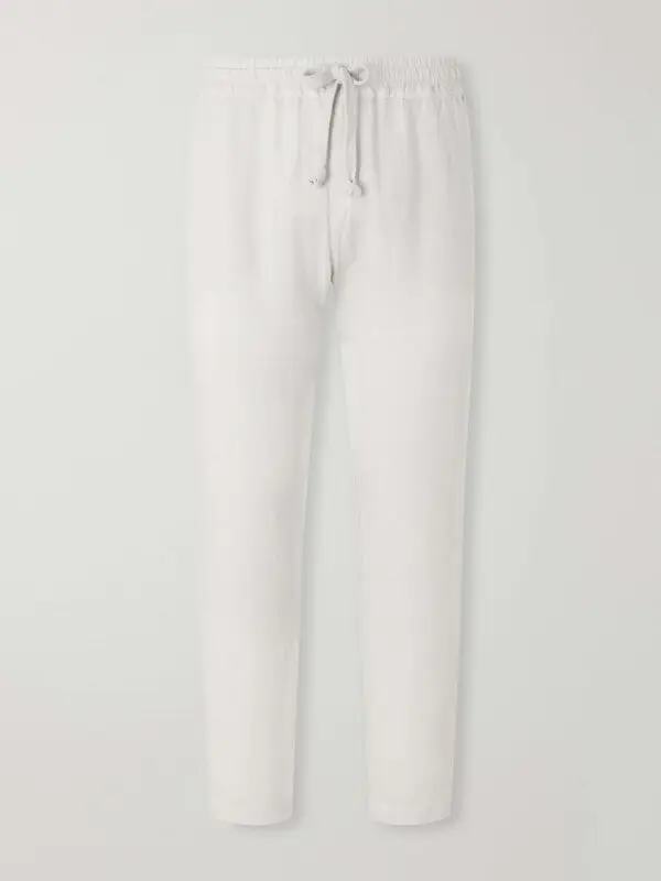 Fedeli Straight-leg Linen Drawstring Trousers