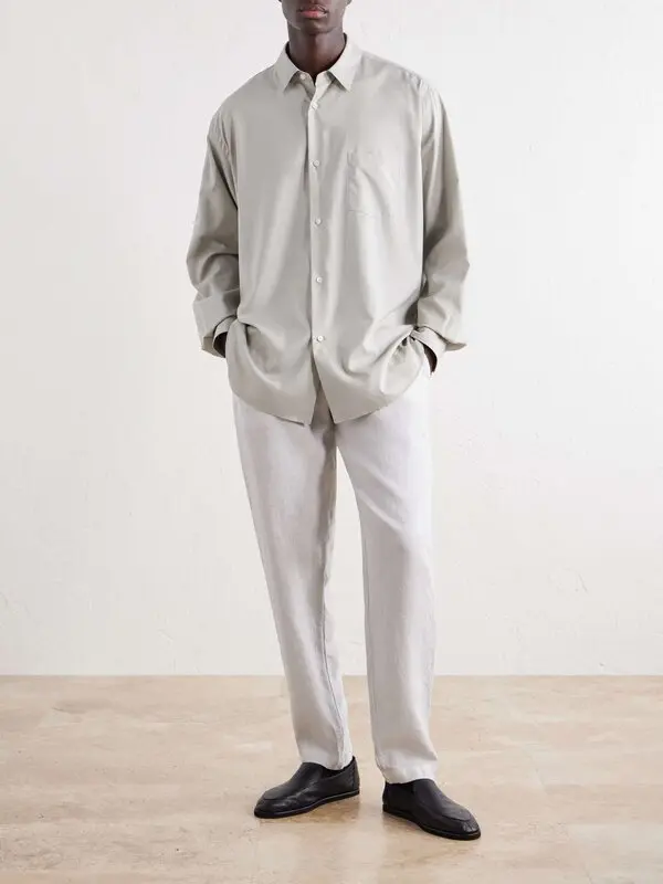 Fedeli Straight-leg Linen Drawstring Trousers