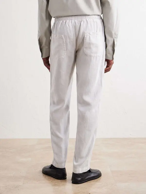 Fedeli Straight-leg Linen Drawstring Trousers