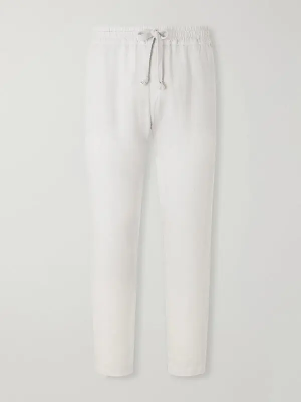 Fedeli Straight-leg Linen Drawstring Trousers