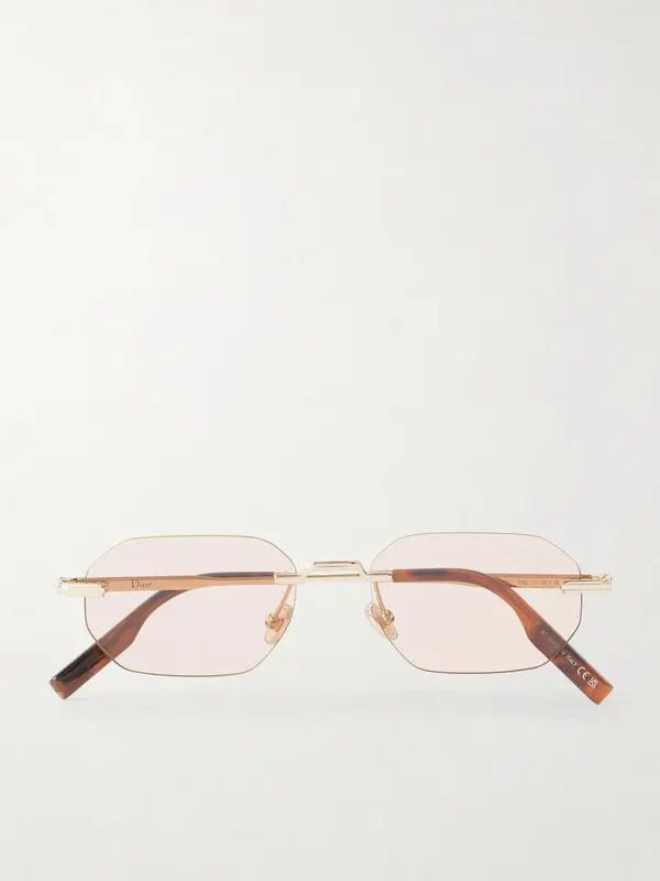 Dior Diorblacksuit S19u Square-frame -tone Sunglasses - Gold