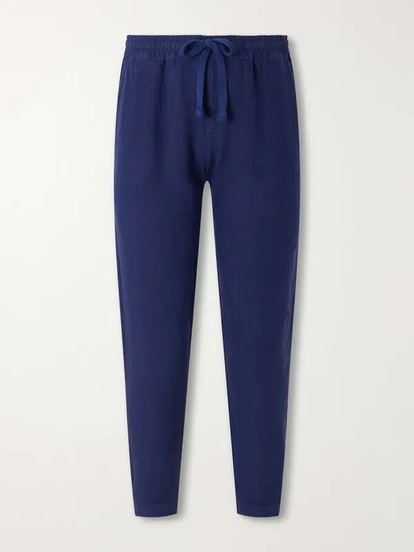 Fedeli Straight-leg Linen Drawstring Trousers