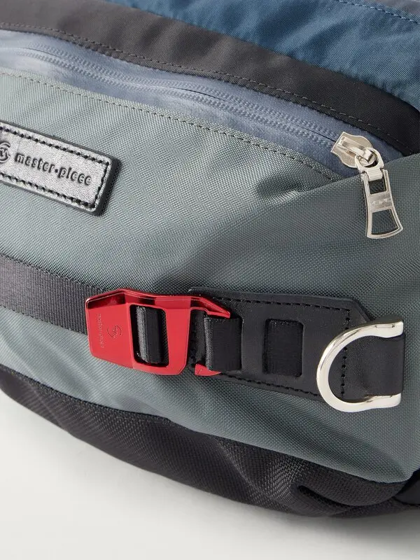 MASTER-PIECE CO Leather-trimmed Cordura® Twill Belt Bag