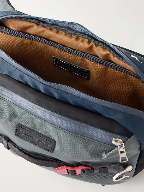 MASTER-PIECE CO Leather-trimmed Cordura® Twill Belt Bag