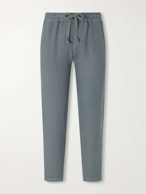 Fedeli Straight-leg Linen Drawstring Trousers