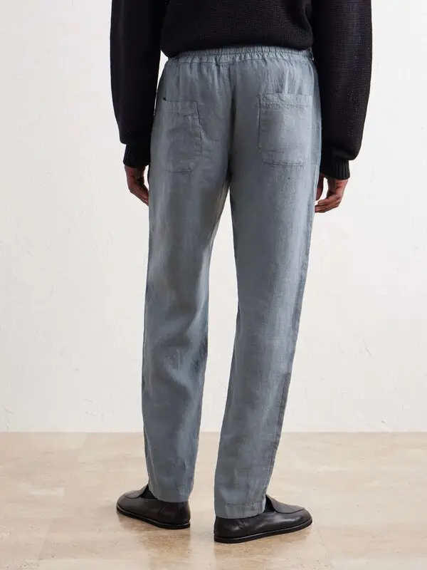 Fedeli Straight-leg Linen Drawstring Trousers