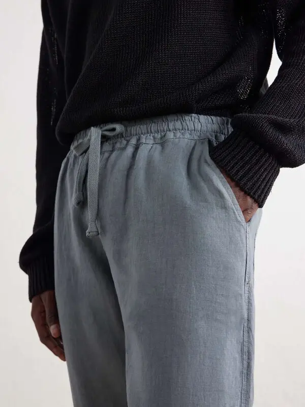 Fedeli Straight-leg Linen Drawstring Trousers