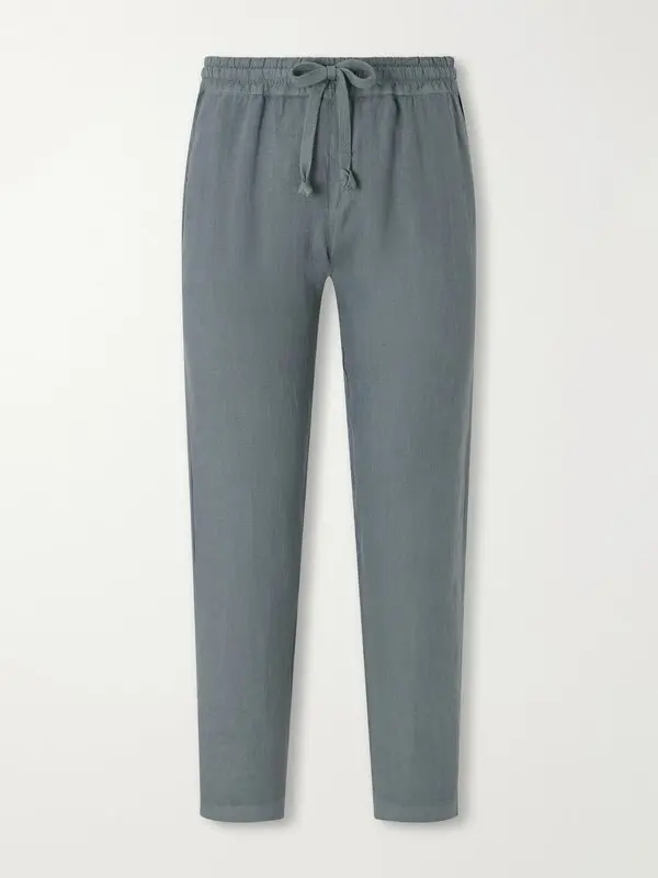 Fedeli Straight-leg Linen Drawstring Trousers