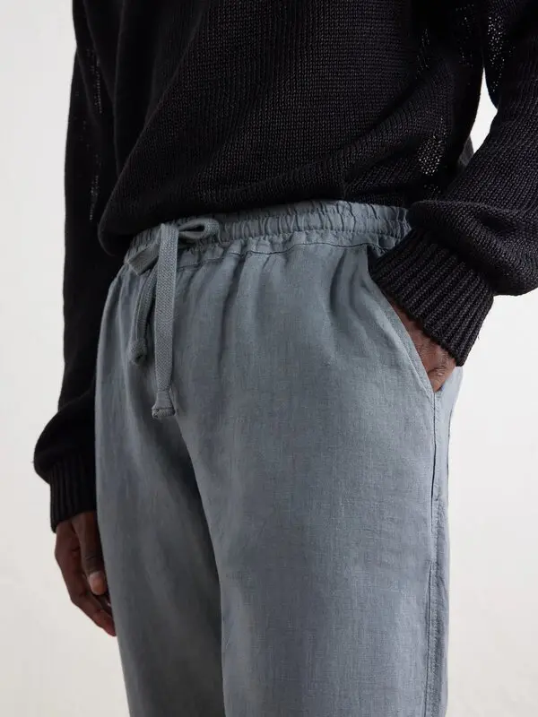 Fedeli Straight-leg Linen Drawstring Trousers