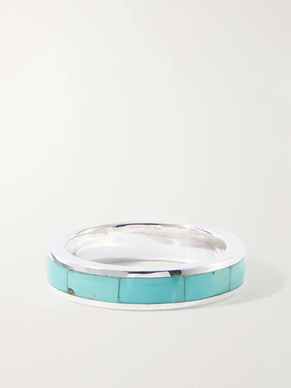 PEYOTE BIRD Infinity Sterling Silver And Turquoise Ring