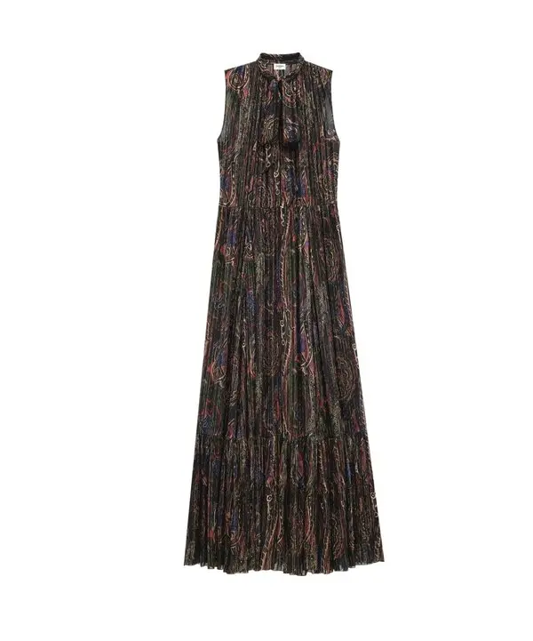 Saint Laurent Lavallière Sleeveless Dress - Multicolor