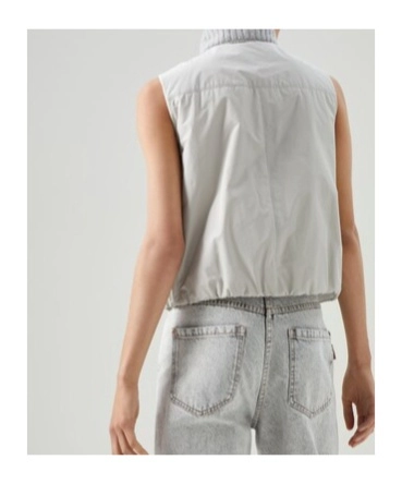 Brunello Cucinelli Cashmere Feather Yarn Reversible Knit Down Vest With Monili