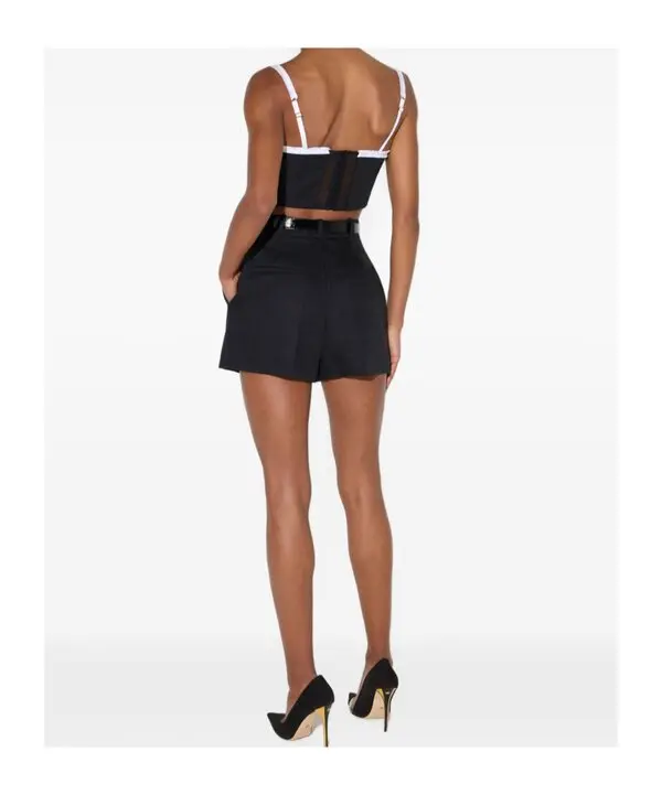 Elisabetta Franchi Shorts In Wool Fabric With Belt