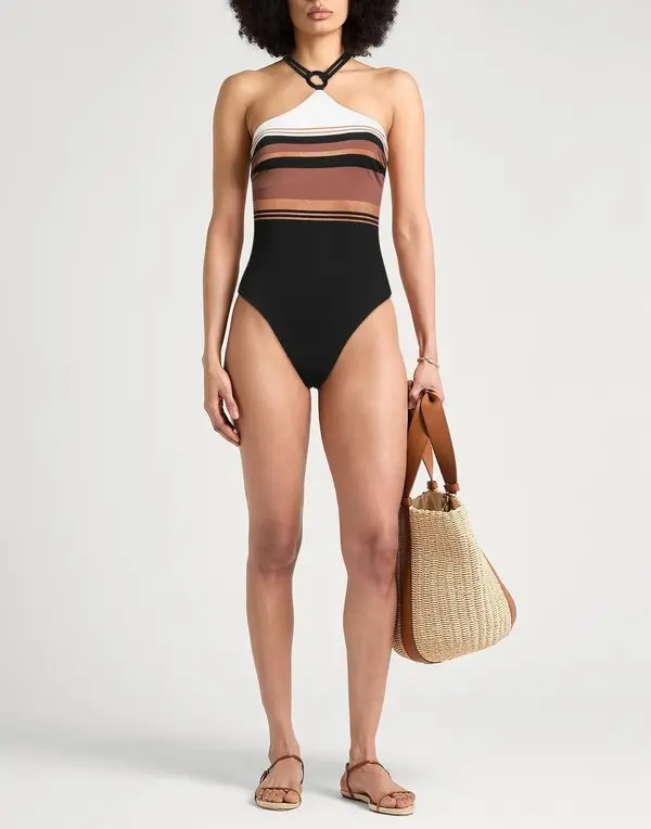 Max Mara Striped Swimsuit