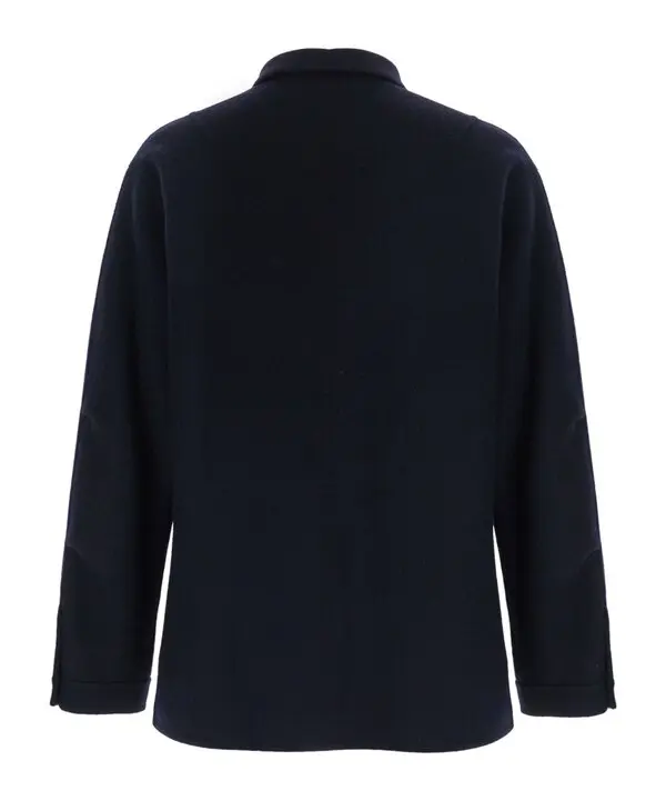 Emporio Armani Long Sleeved Logo Embroidered Jacket
