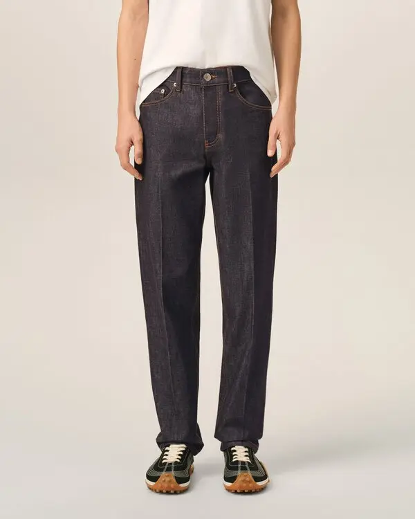 AMI Paris Blue Parisian-fit Cotton Jeans