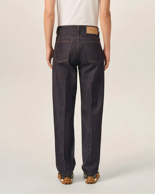 AMI Paris Blue Parisian-fit Cotton Jeans
