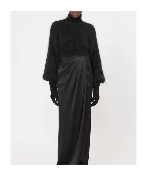 Max Mara Mélange Mohair Yarn Jumper Dark Grey