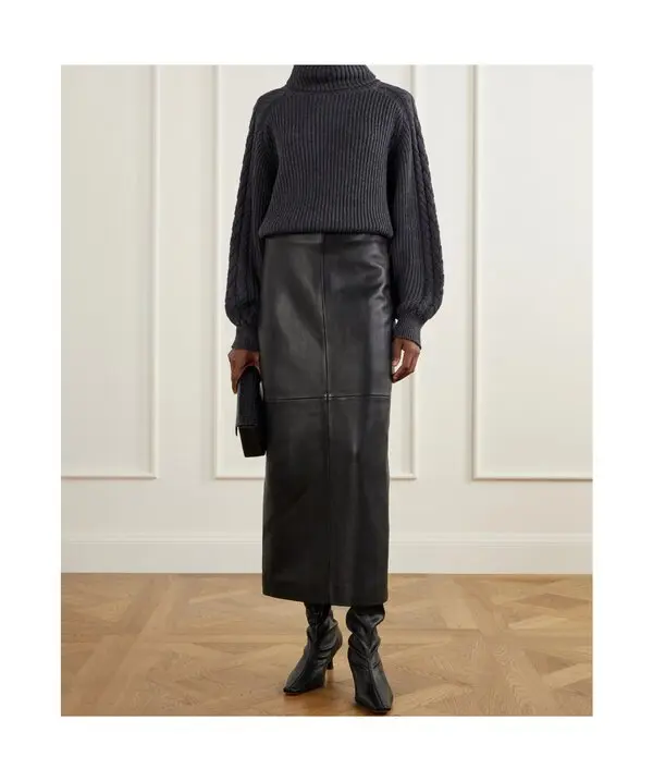 JOSEPH Alodina Ribbed Wool Turtleneck Sweater - Charcoal-grey