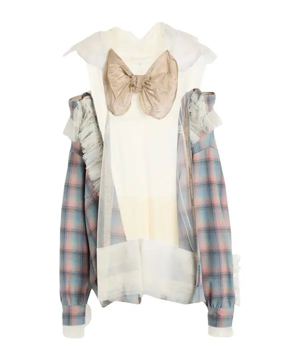 MAISON MARGIELA Plaid Dress - Ivory