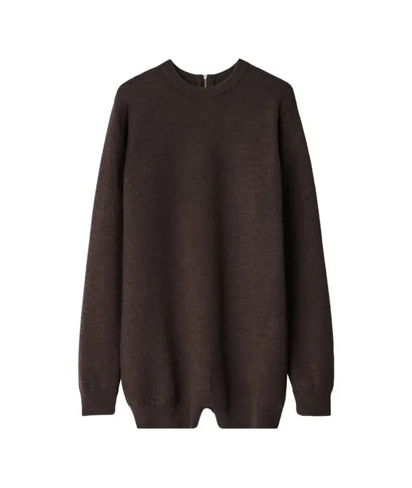 LEMAIRE Relaxed Jumpsuit In Felted Merino Wool - Ganache