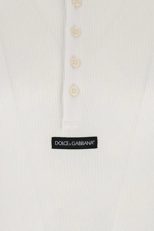 Dolce & Gabbana Dolce Gabbana Serafino Logo Patch Jersey T-shirt