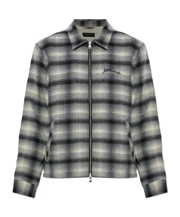 ALLSAINTS Plaid Zipup Shirt Jacket