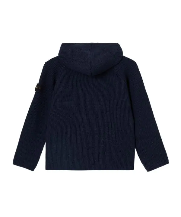 Stone Island Compass-patch Waffle-knit Hoodie