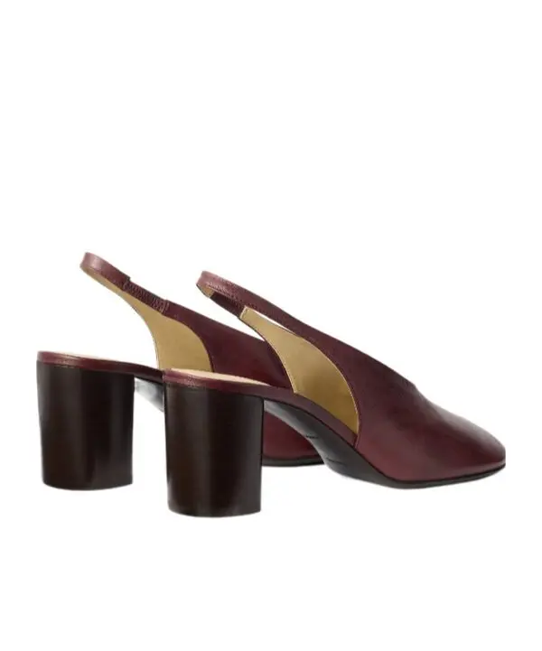 LEMAIRE 80 Mm Glove Slingback Pumps In Shaded Lambskin - Amaretto
