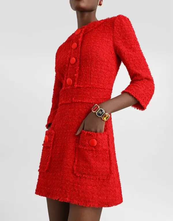 Dolce & Gabbana Short Dress In Rachel Tweed