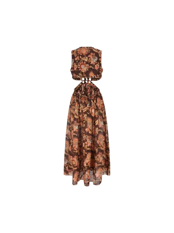Zimmermann Aster Cut-out Printed Dress